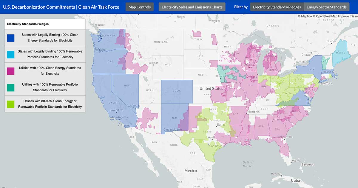 U.S. Decarbonization Commitments Map – Clean Air Task Force