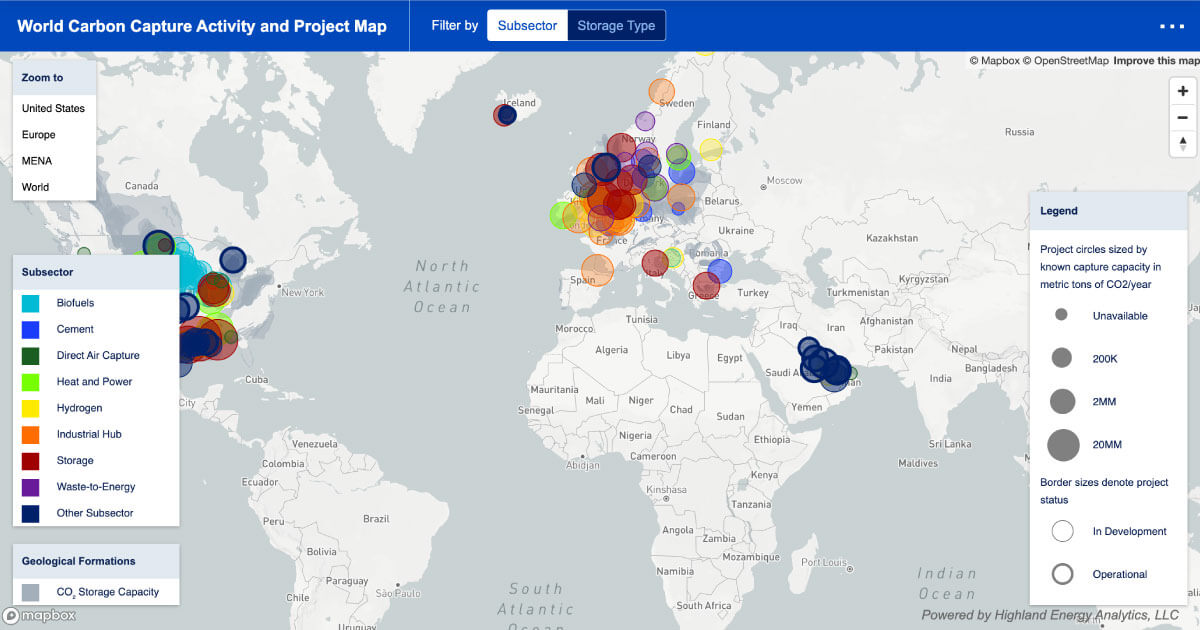 Global Carbon Capture Project Map – Clean Air Task Force