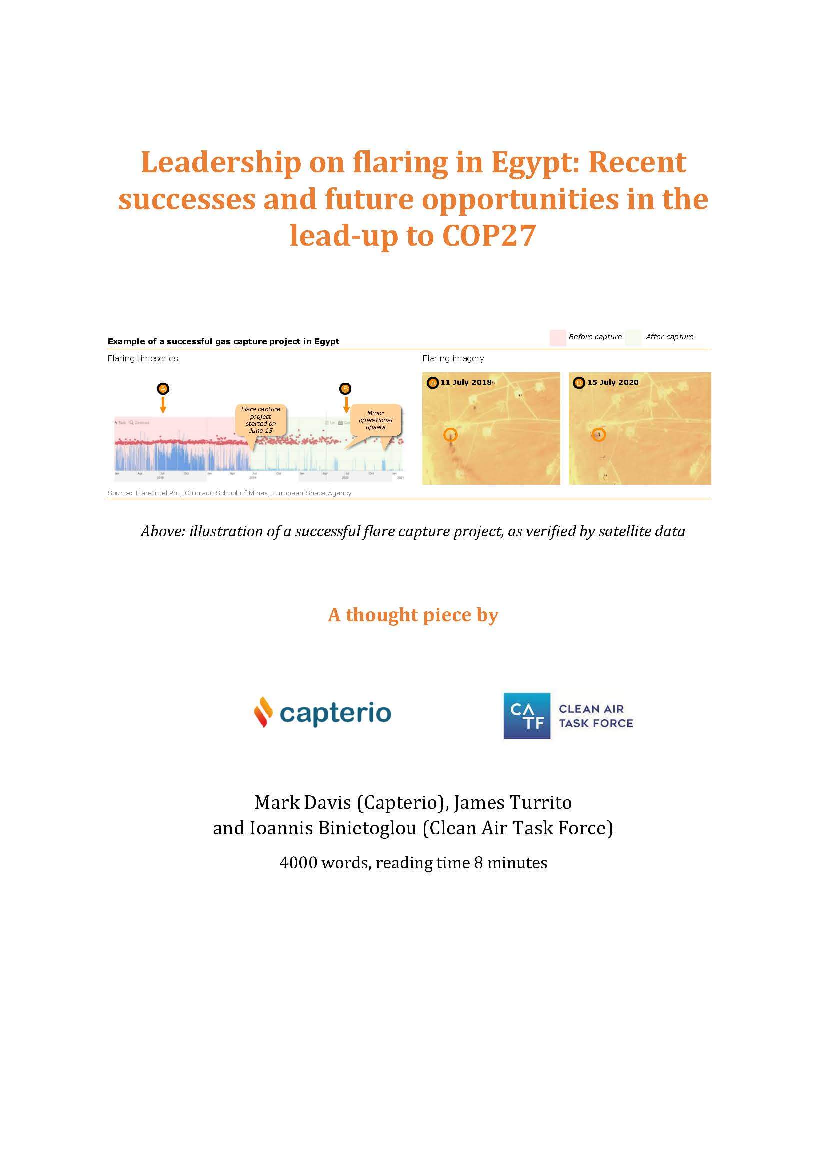 Leadership on flaring in Egypt: Recent successes and future opportunities in the lead-up to ...