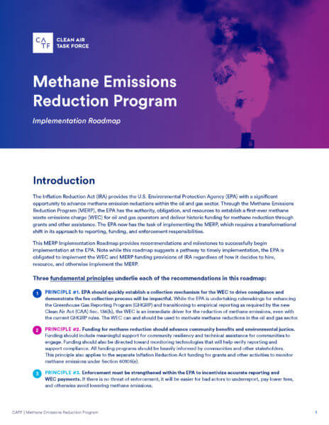 Methane Emissions Reduction Program: Implementation Roadmap – Clean Air ...