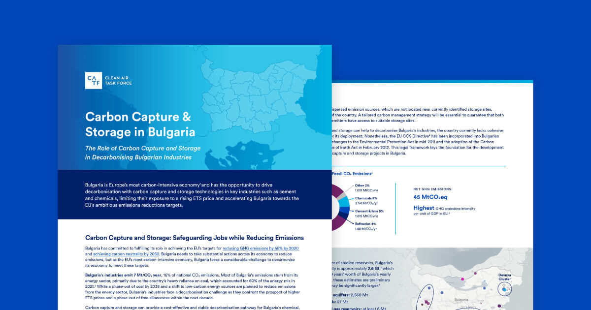 Bulgaria CCS Deployment Fact Sheet – Clean Air Task Force
