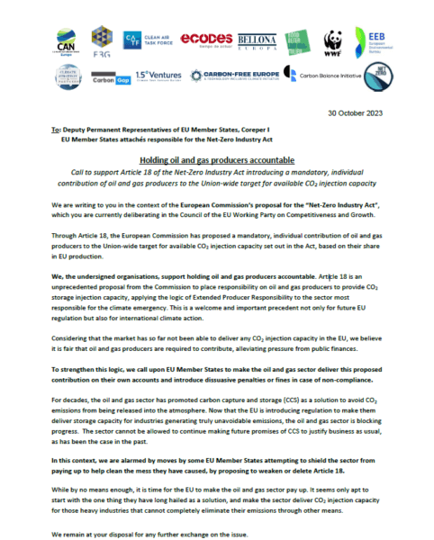 Open Letter: Call to support Article 18 of the Net Zero Industry Act ...