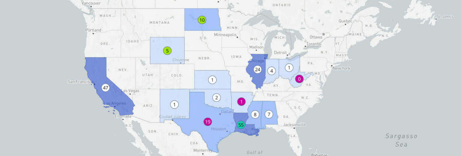 Interactive map of Class VI Wells for geologic storage of carbon ...