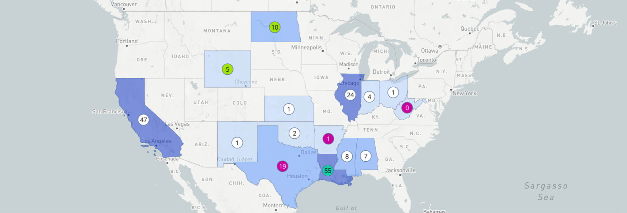 Interactive map of Class VI Wells for geologic storage of carbon ...