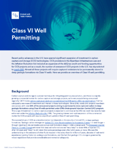 Class VI Well Permitting – Clean Air Task Force