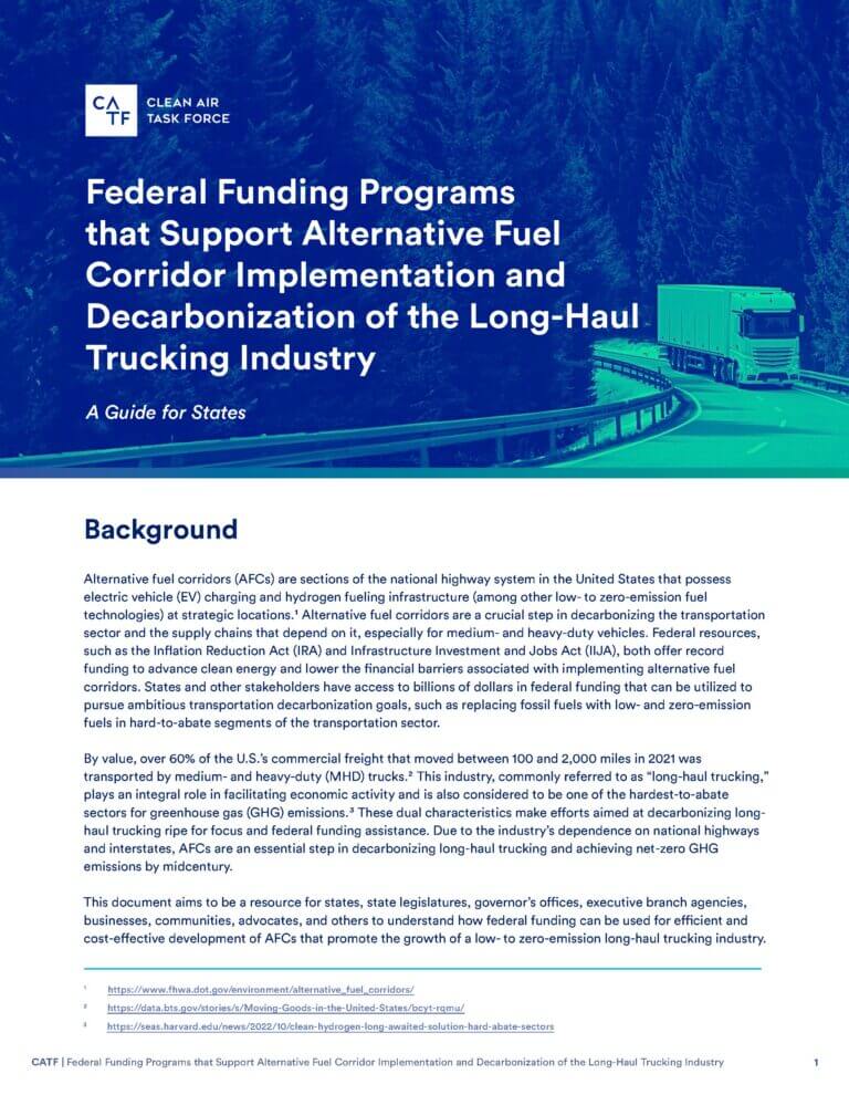 Federal Funding Programs that Support Alternative Fuel Corridor ...