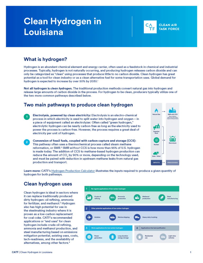 Clean Hydrogen in Louisiana – Clean Air Task Force