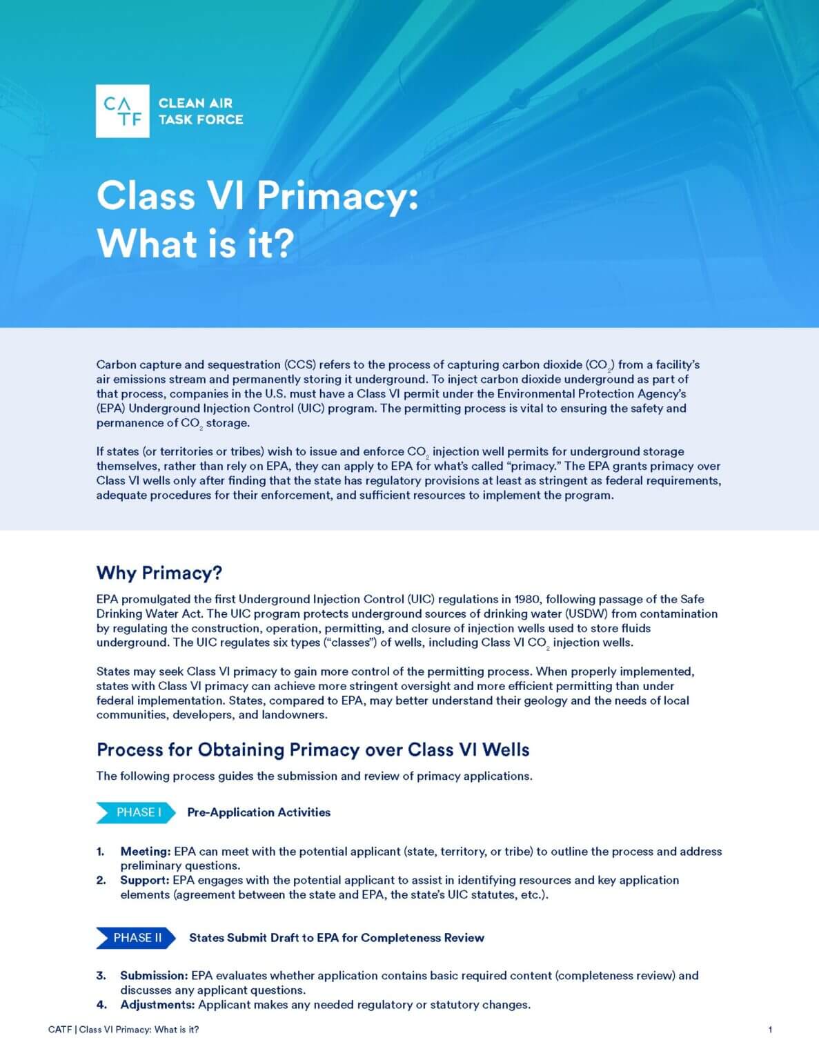 Class VI Primacy: What is it? – Clean Air Task Force