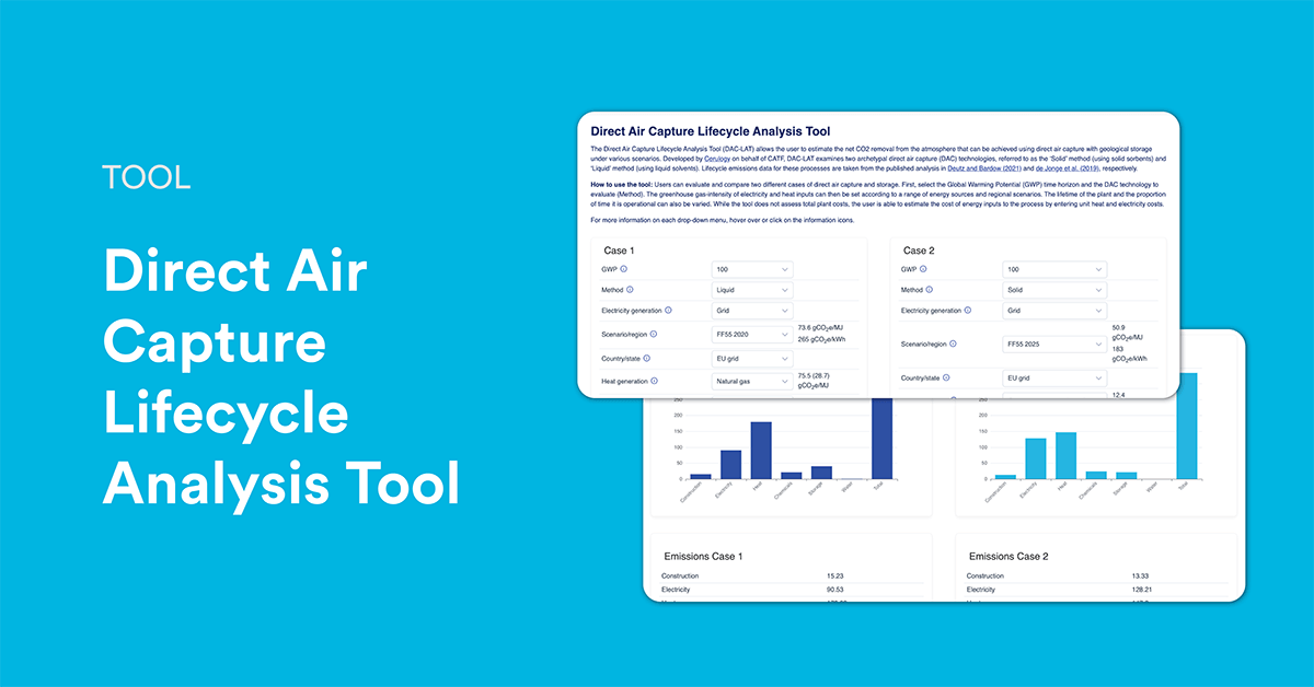 Direct Air Capture Lifecycle Analysis Tool – Clean Air Task Force
