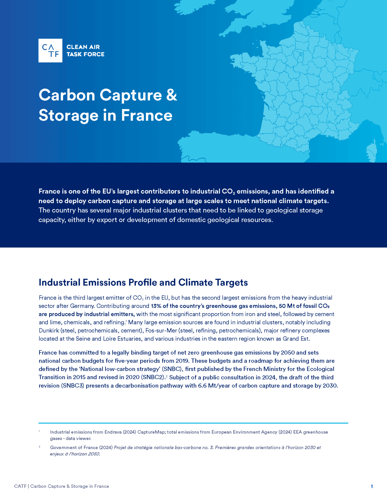 Europe CCS Deployment Fact Sheets – Clean Air Task Force