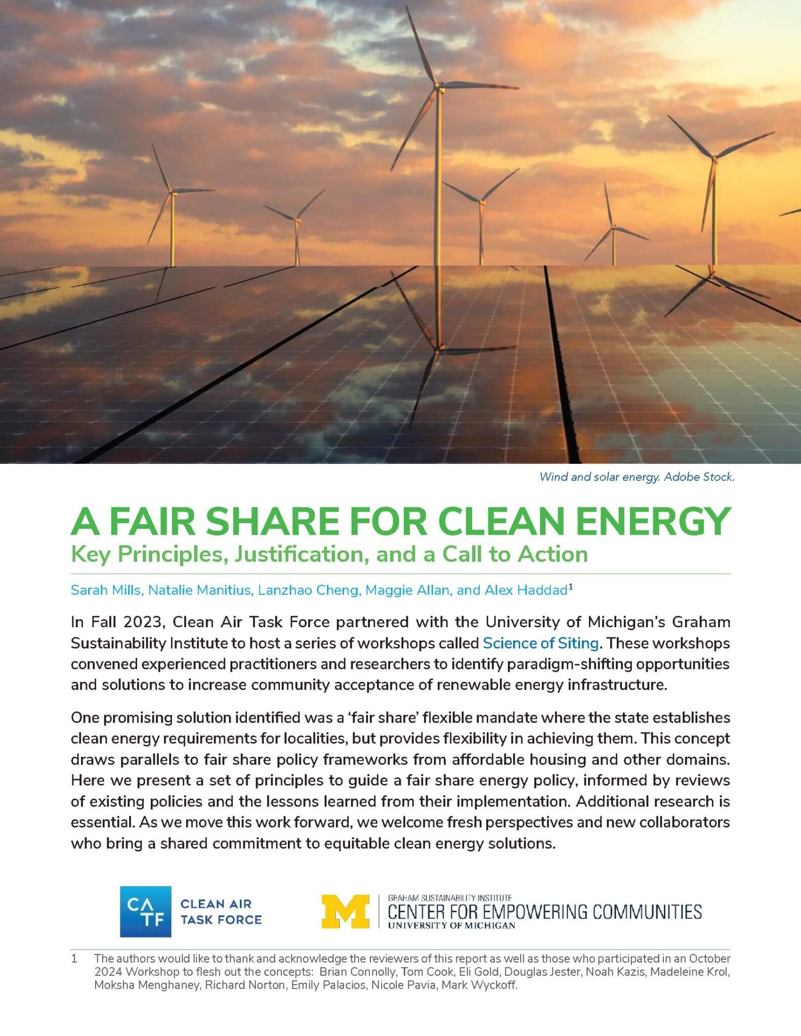 A Fair Share for Clean Energy: Key Principles, Justification, and a ...