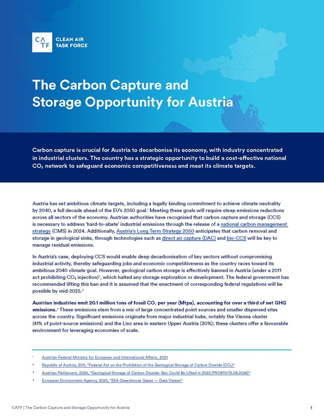 Austria CCS Deployment Fact Sheet – Clean Air Task Force