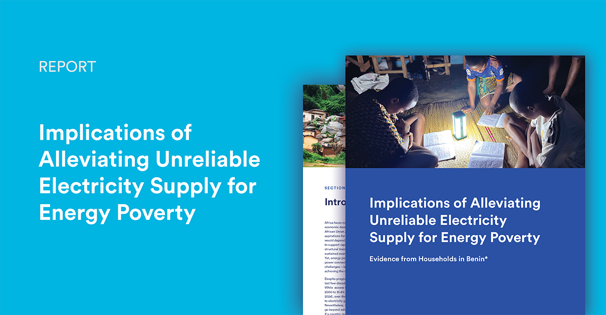 Implications of Alleviating Unreliable Electricity Supply for Energy ...